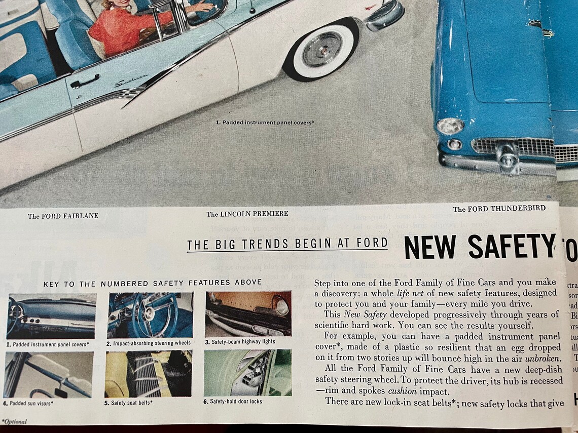 Ford Family of Cars Original Vintage Ad (not a Reprint) From a 1950's ...