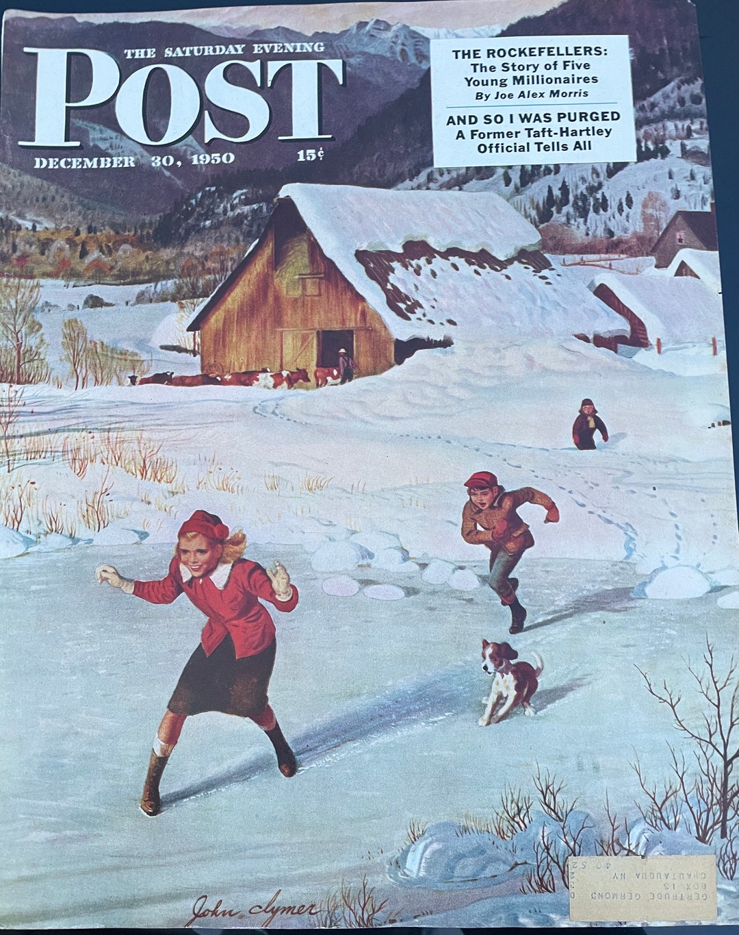 Saturday Evening Post Original Cover December 30, 1950 - Etsy