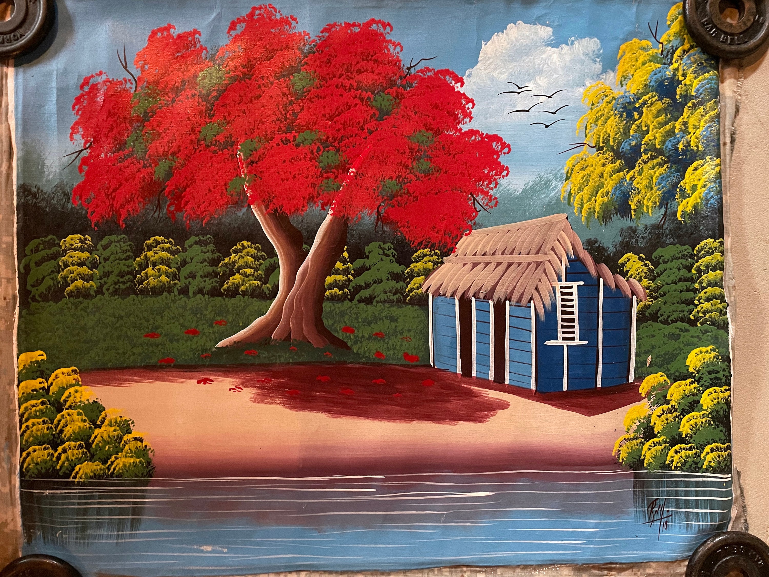 Painting Oil Original signed painting by Haitian artist Vertus Romuald ...