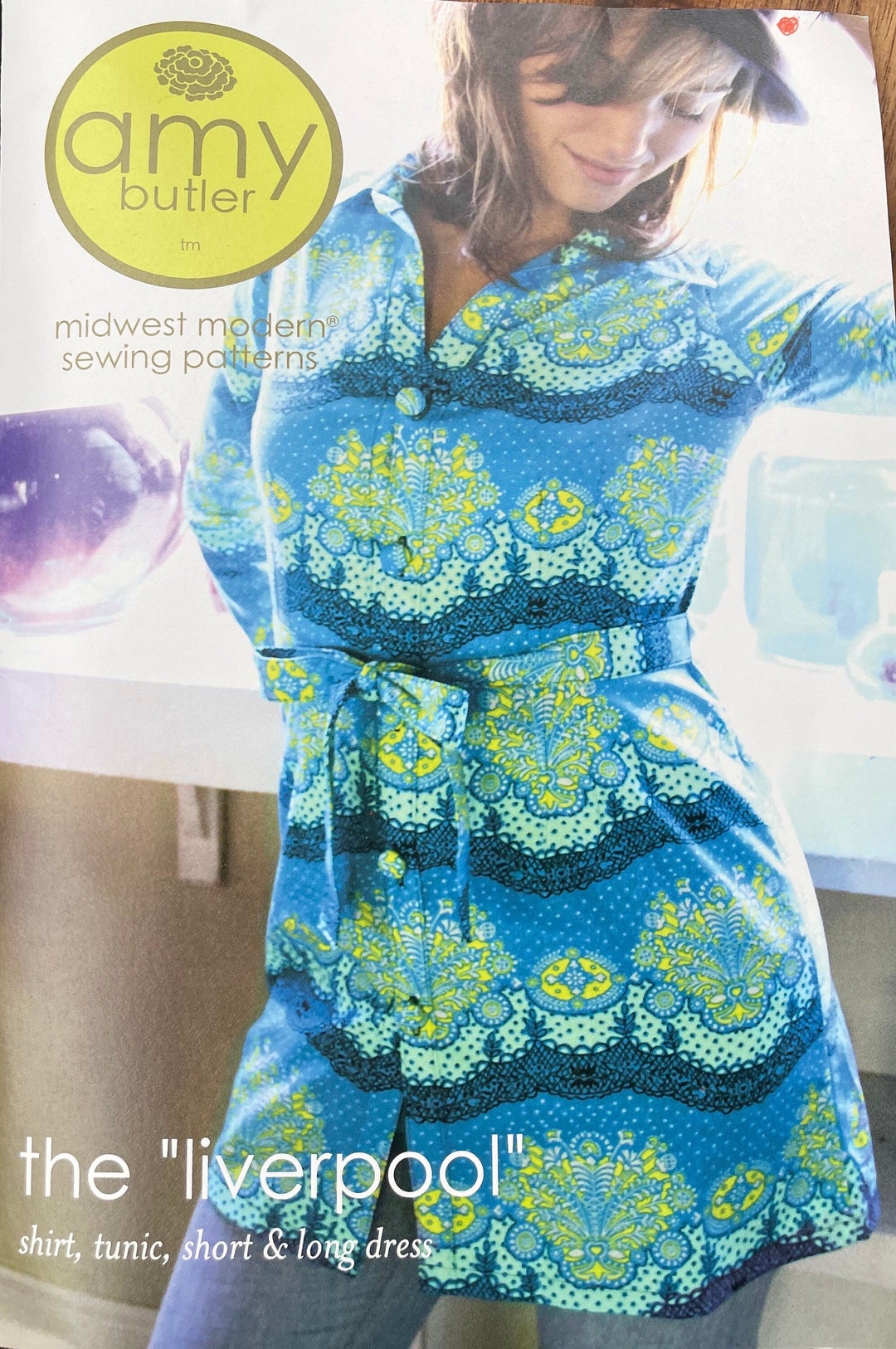 UNCUT Sewing Pattern - Amy Butler Liverpool Shirt Tunic Short & Long ...