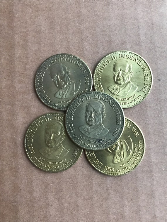 1992 Shell Gas Token Coin Presidential Bronze Dwight D. | Etsy