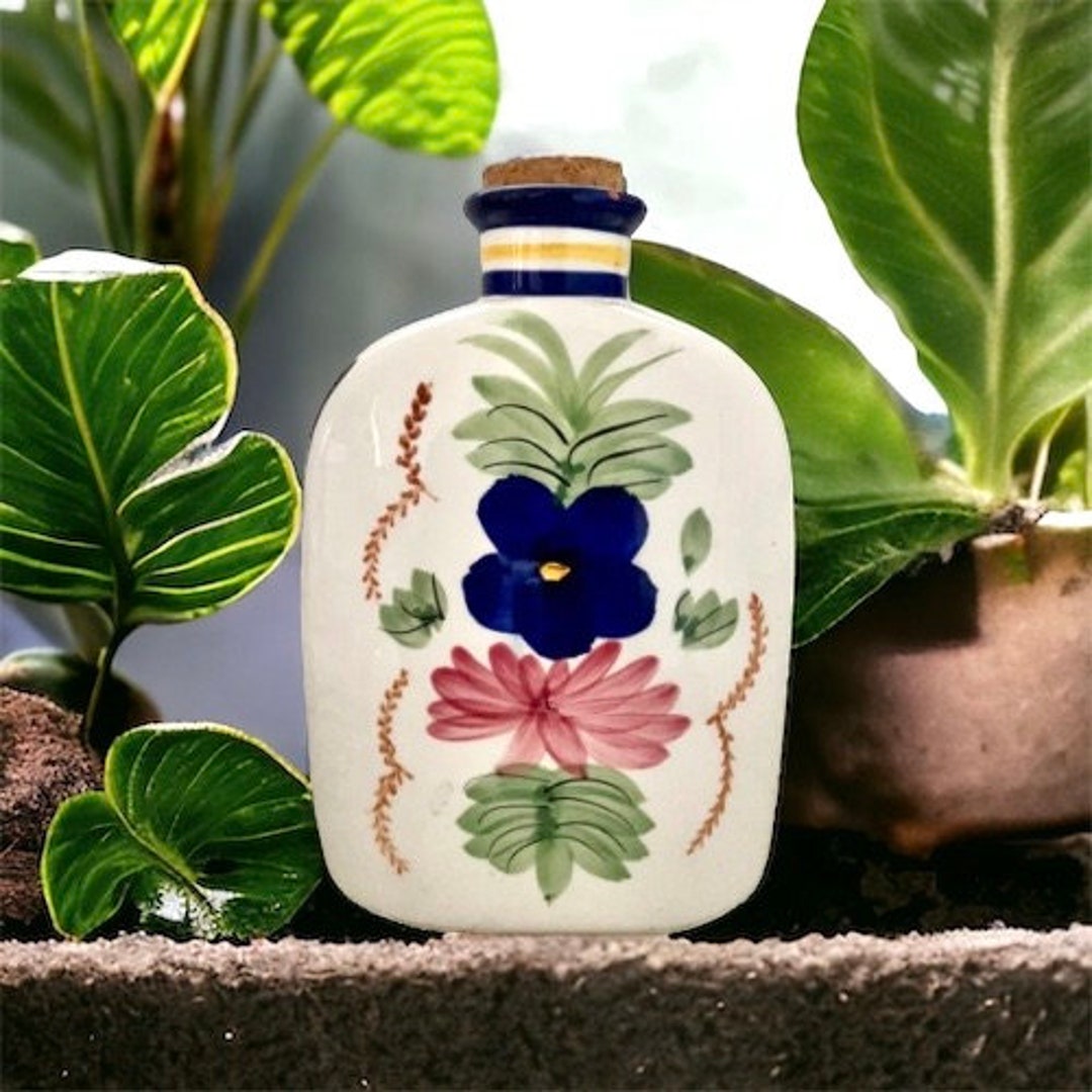 Vintage Signed BIA CORDON BLEU Ceramic Bottle Jug Vase With Cork Hand ...