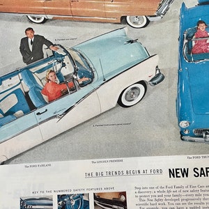Ford Family of Cars Original Vintage Ad (not a Reprint) From a 1950's ...