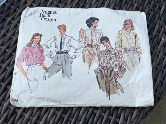 UNCUT Vintage Sewing Pattern From 1983 Vogue's Basic - Etsy