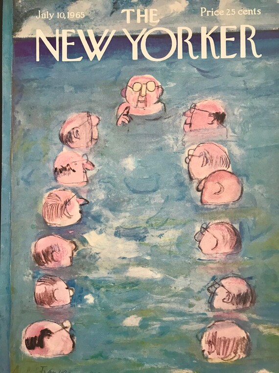 The NEW YORKER Magazine Cover July 10 1965 Old Men | Etsy