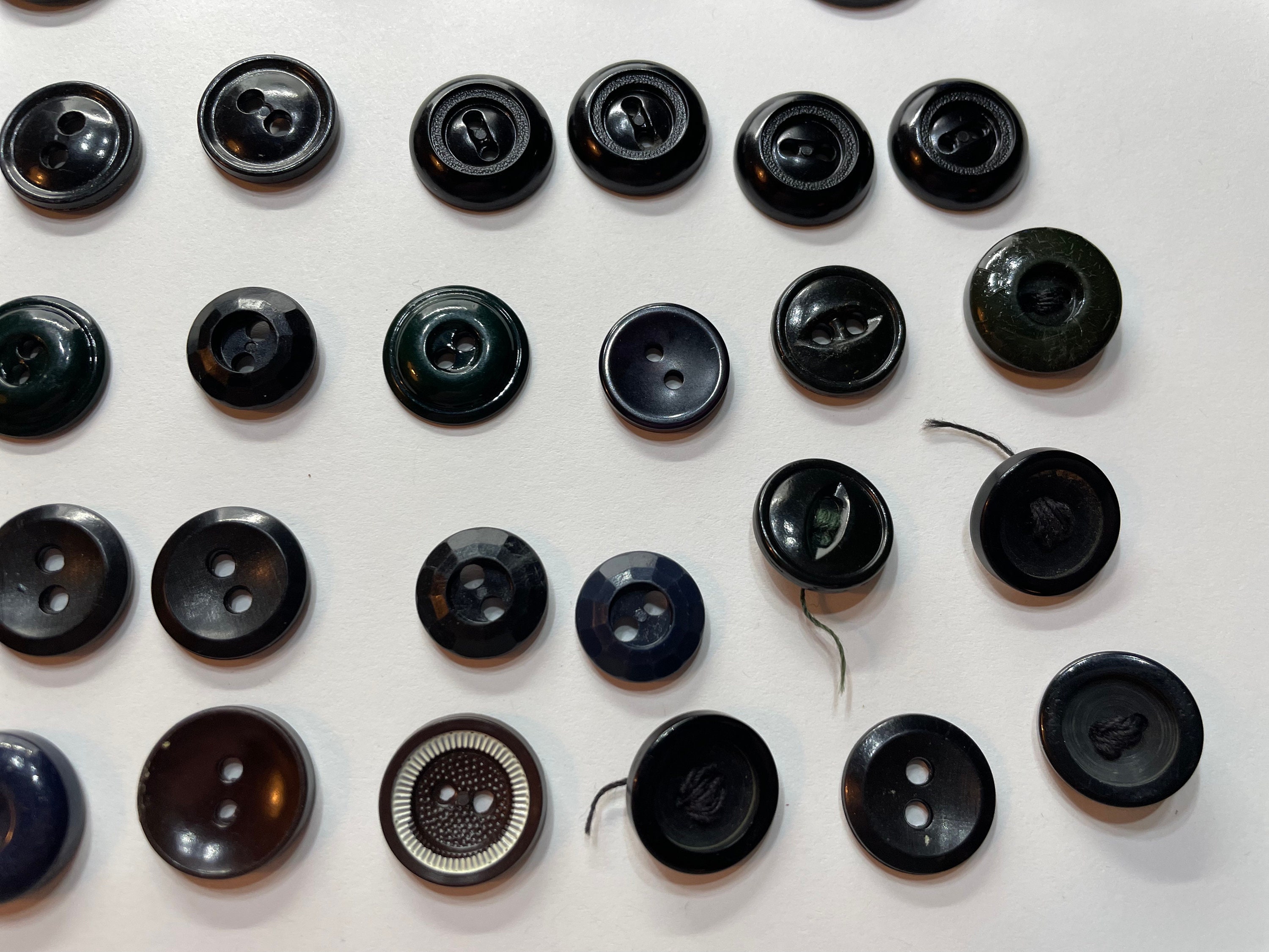 Lot of Black and Dark Shaded Vintage Buttons - Etsy