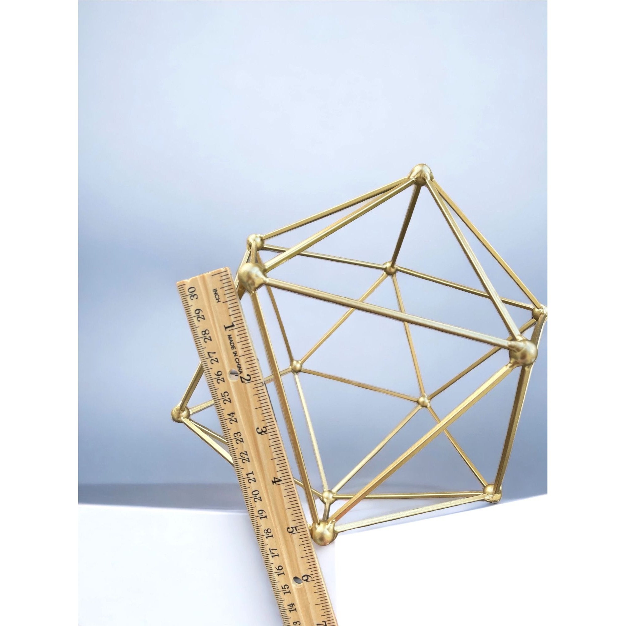 Unique Vintage Gold Geometric Tabletop Home Decor - Geometric ...