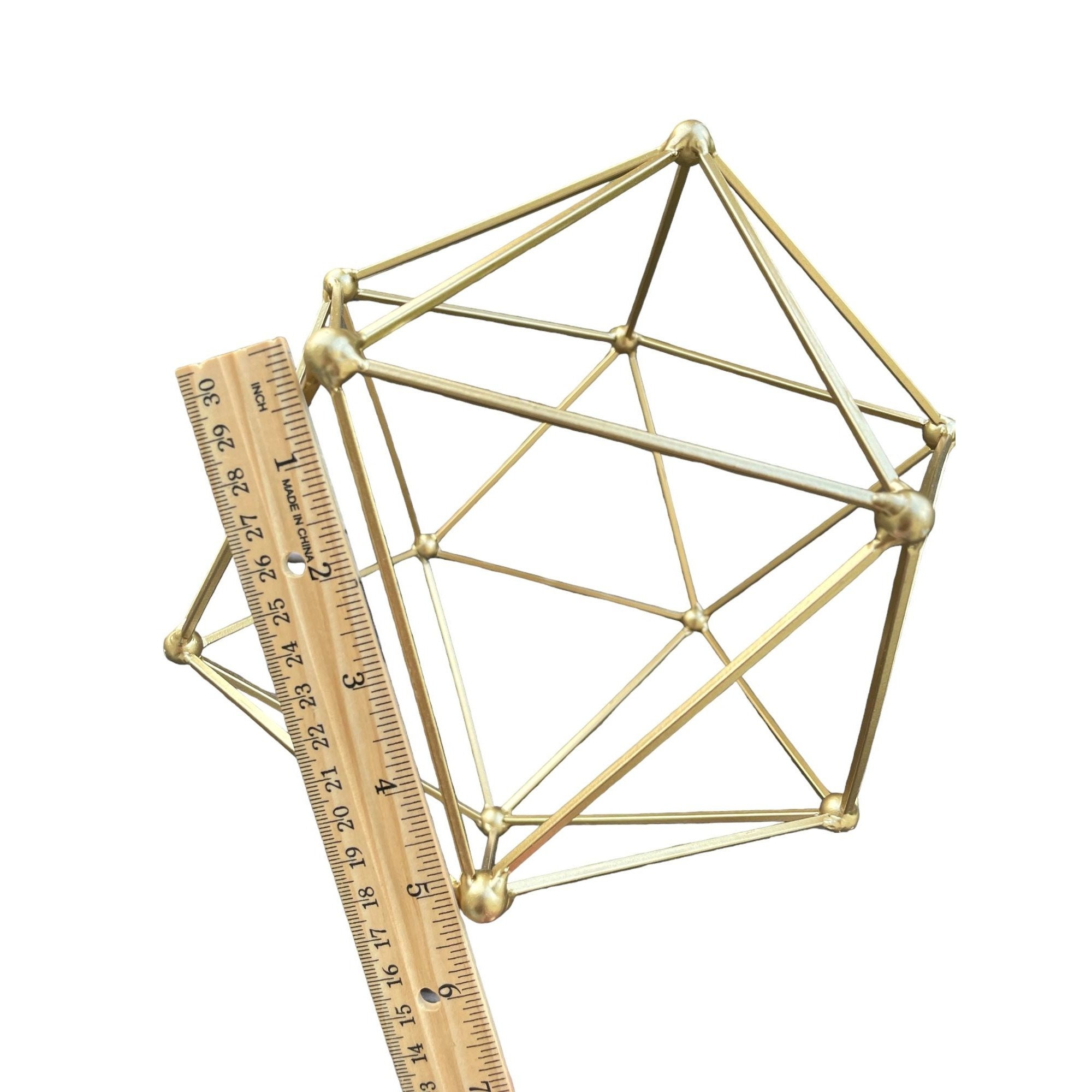Unique Vintage Gold Geometric Tabletop Home Decor - Geometric ...
