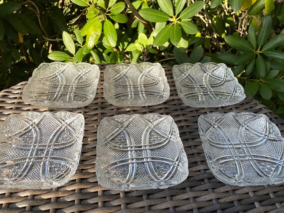 Stunning vintage deep etched crystal glass catch all … - Gem