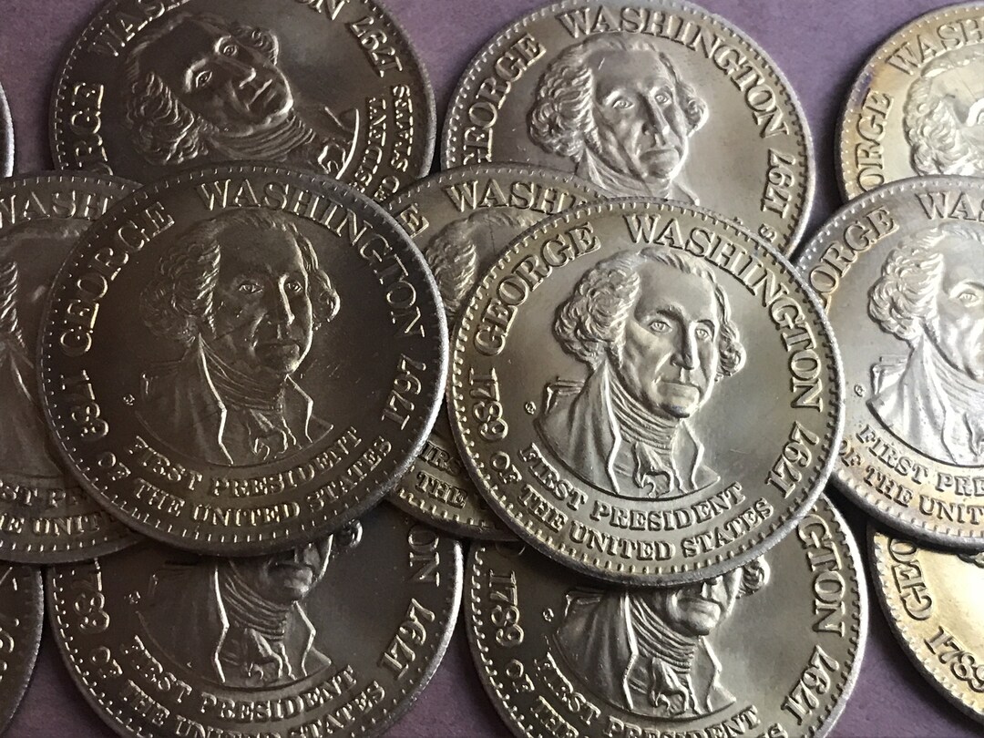1992 Shell Gas Token Coin Presidential Bronze George Washington Coin - Etsy