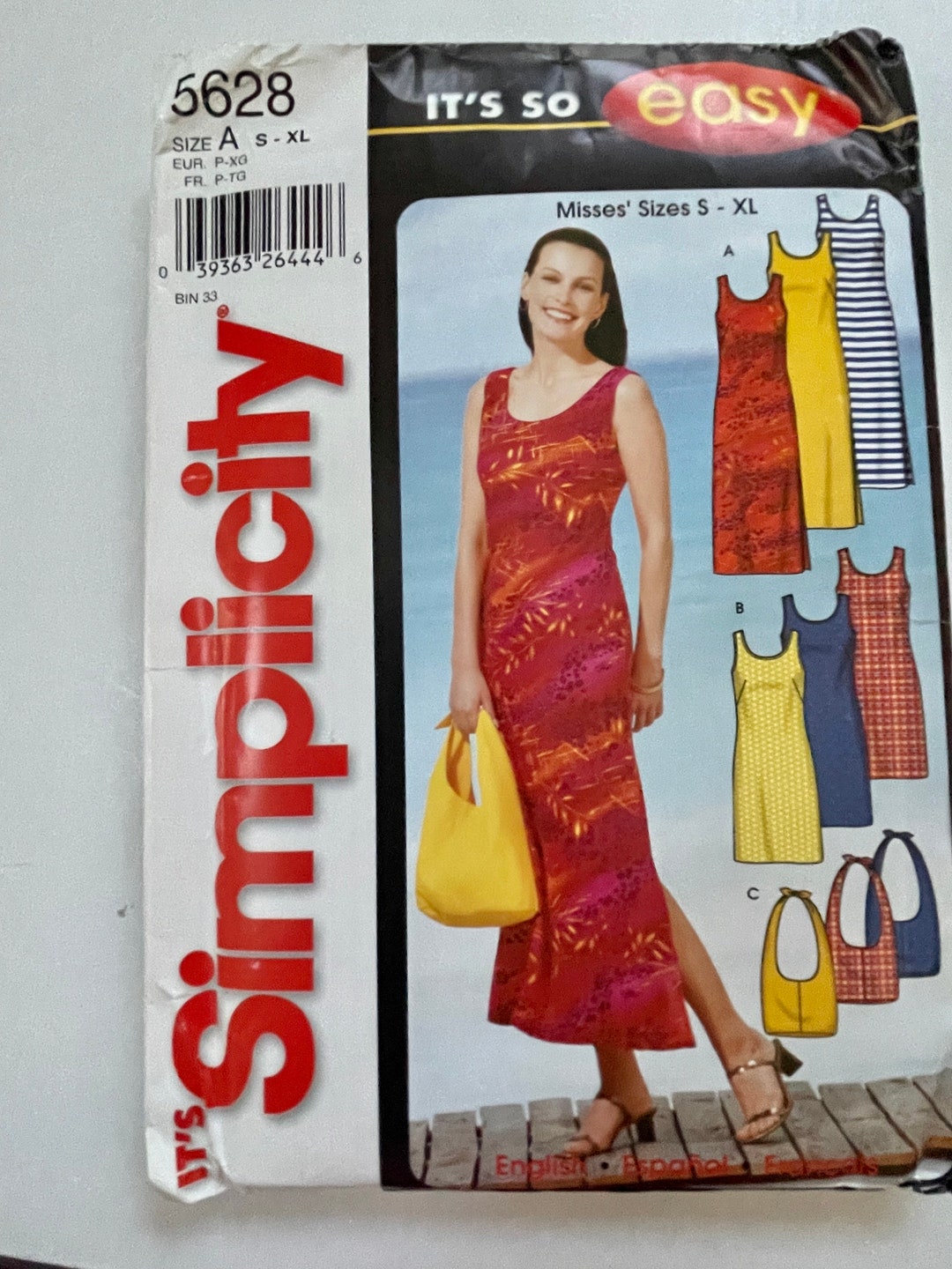 UNCUT Sewing Pattern - Simplicity Pattern 5628 Misses Pullover Dress in ...
