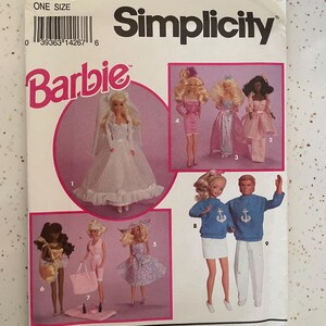 UNCUT Sewing Pattern Simplicity Crafts Sewing Pattern 8518 11.5 BARBIE ...