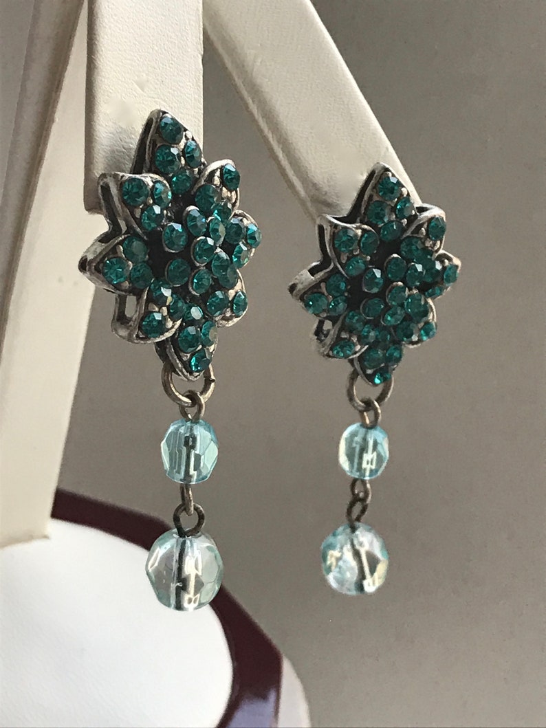 Stunning Vintage Turquoise Dangle Earrings - Etsy