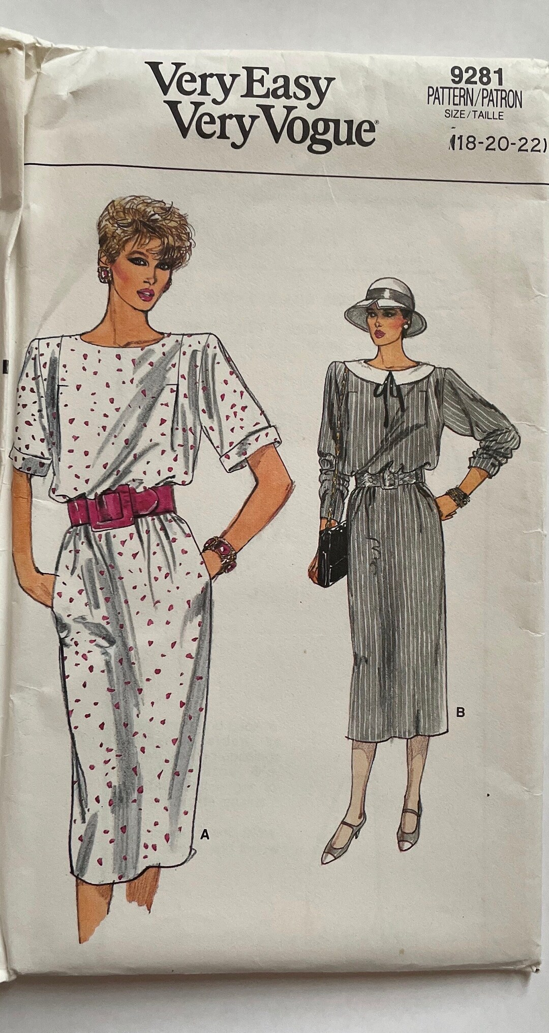UNCUT Sewing Pattern - Very Easy Vogue 9281 , Plus Size 18-22, Dresses ...
