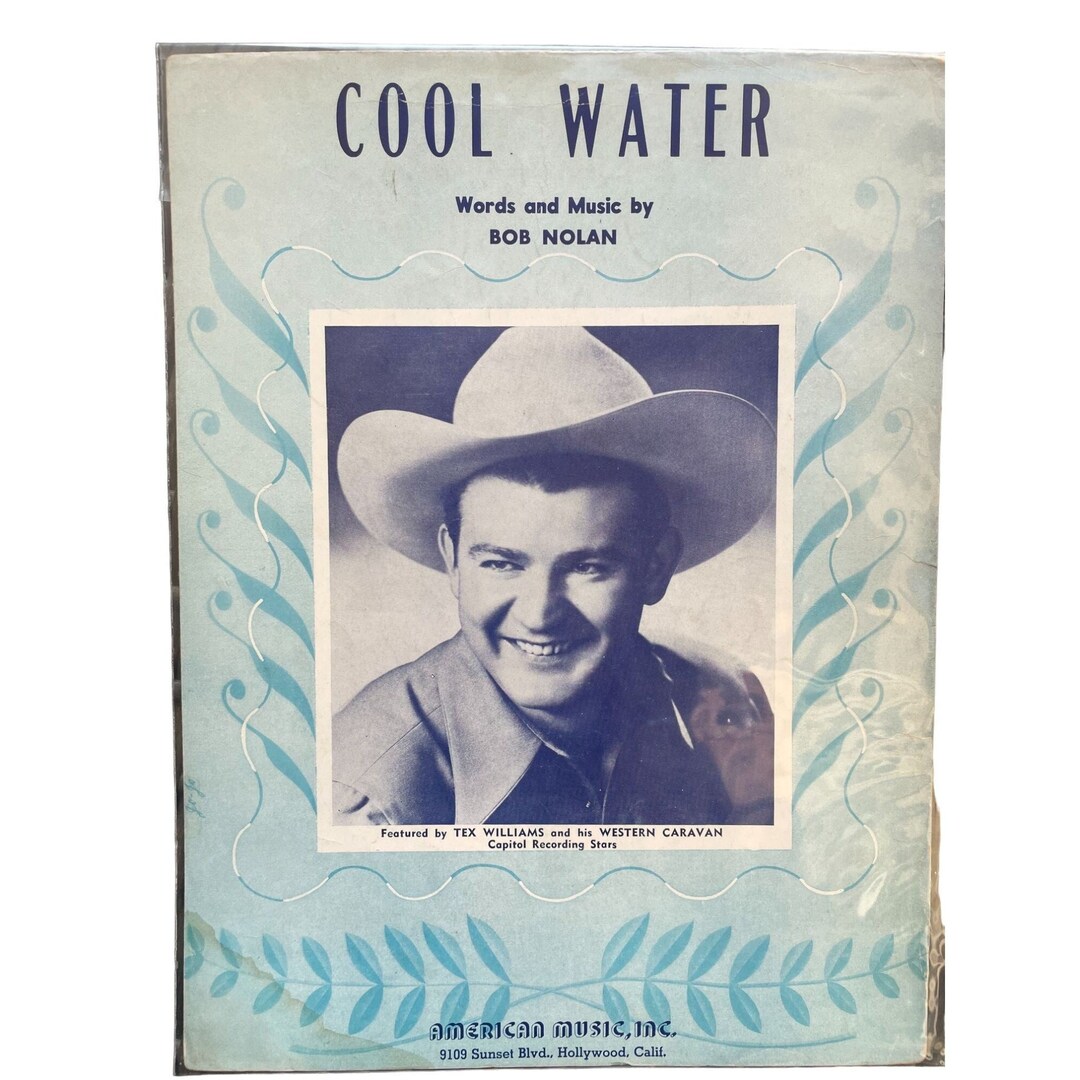 Antique Sheet Music - 1936 Vintage Sheet Music COOL WATER. By: Bob ...
