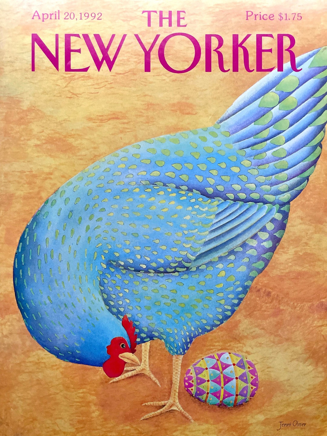 April 20, 1992 - the NEW YORKER Magazine Original Cover - Artist Jenni ...