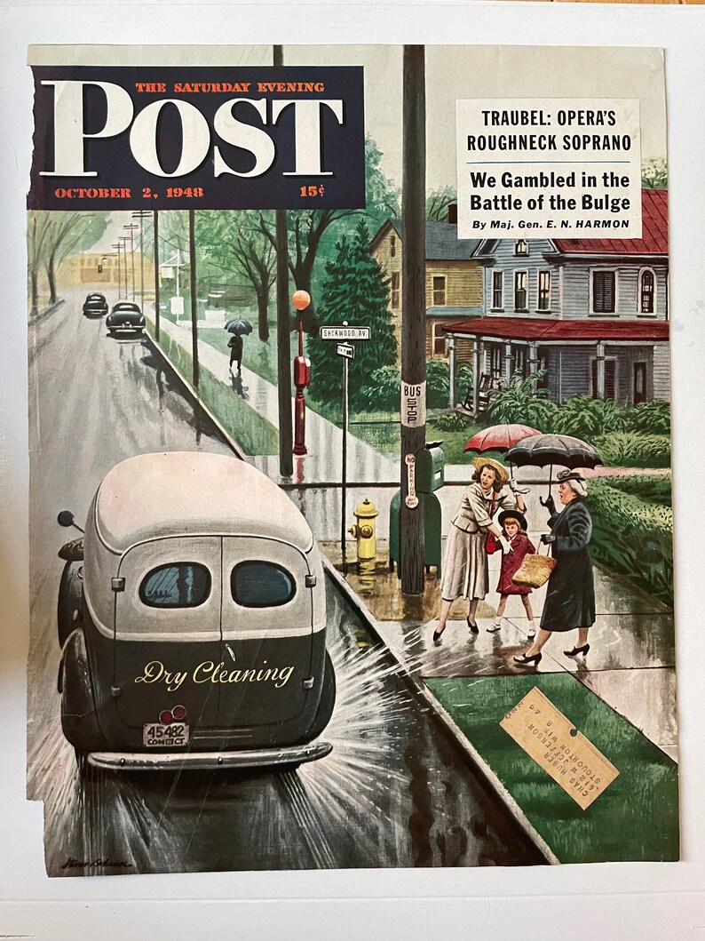 RARE Saturday Evening Post Original Cover October 2 - Etsy