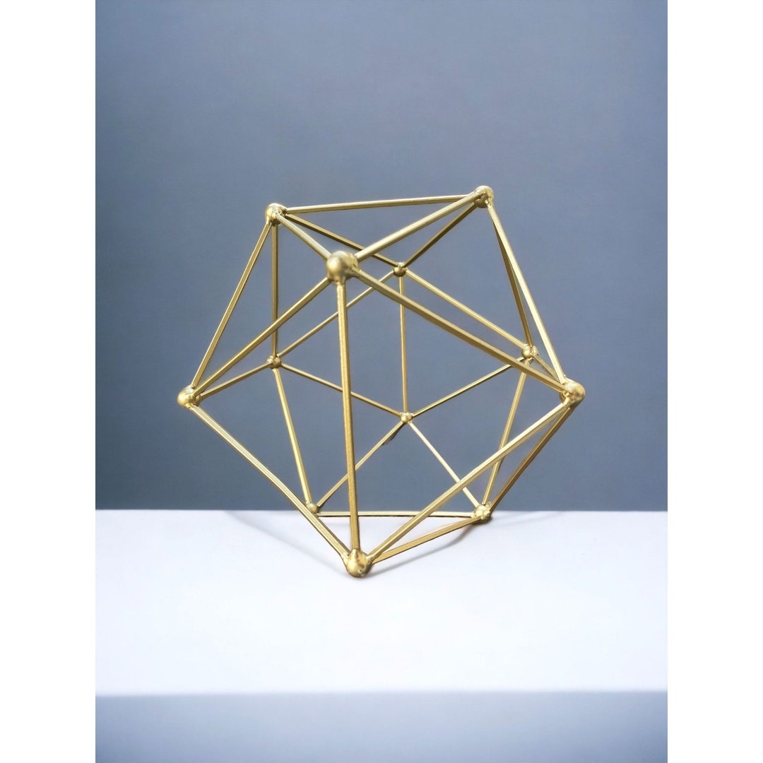 Unique Vintage Gold Geometric Tabletop Home Decor - Geometric ...