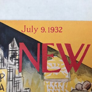 The NEW YORKER Magazine Very Rare Original Cover - July 9, 1932 - Virginia Andrews - Etsy