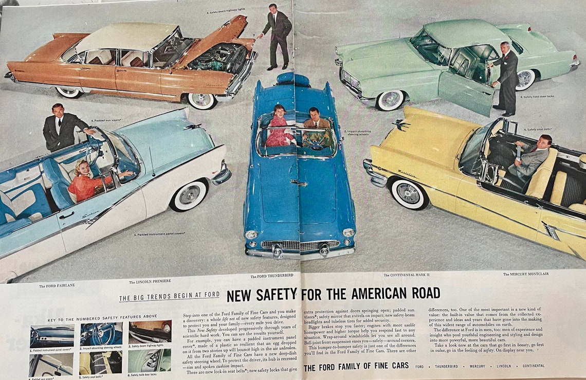Ford Family of Cars Original Vintage Ad not a Reprint From a | Etsy