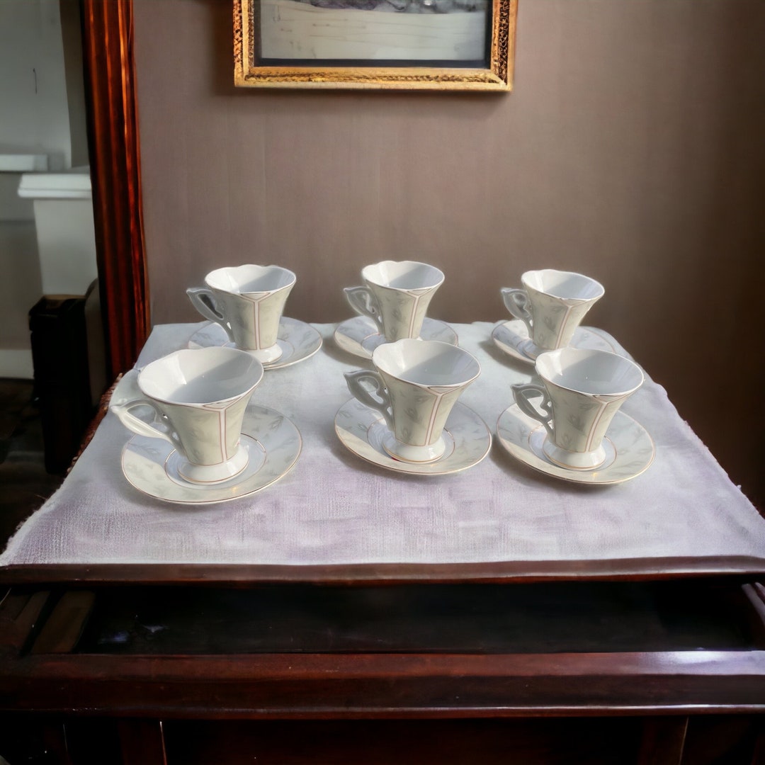 Stunning 12pc. 6 Sets Vintage IMPERIAL Italian Design Porcelain ...