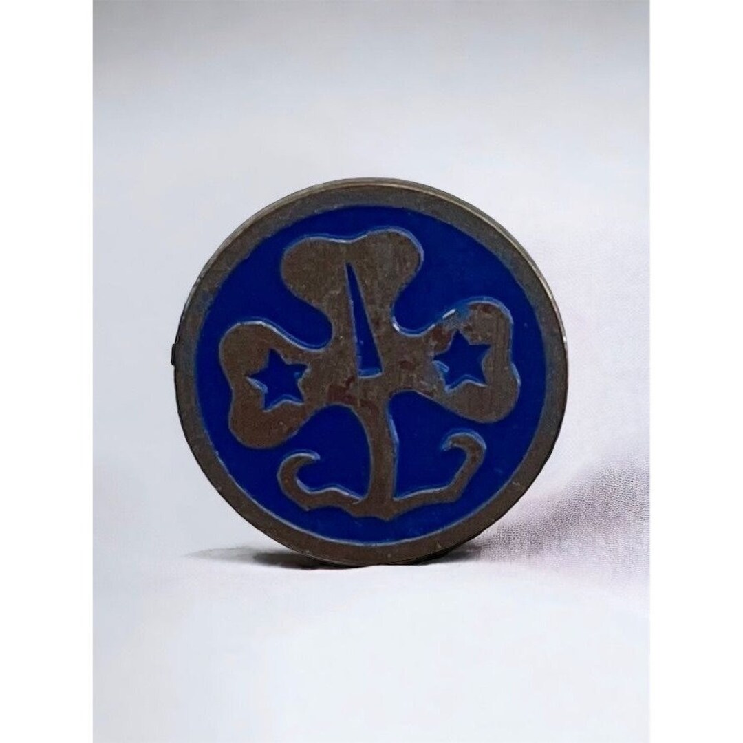Girl Scouts of America GSA Blue Gold Shamrock Pin Stars Vintage 3/4 ...