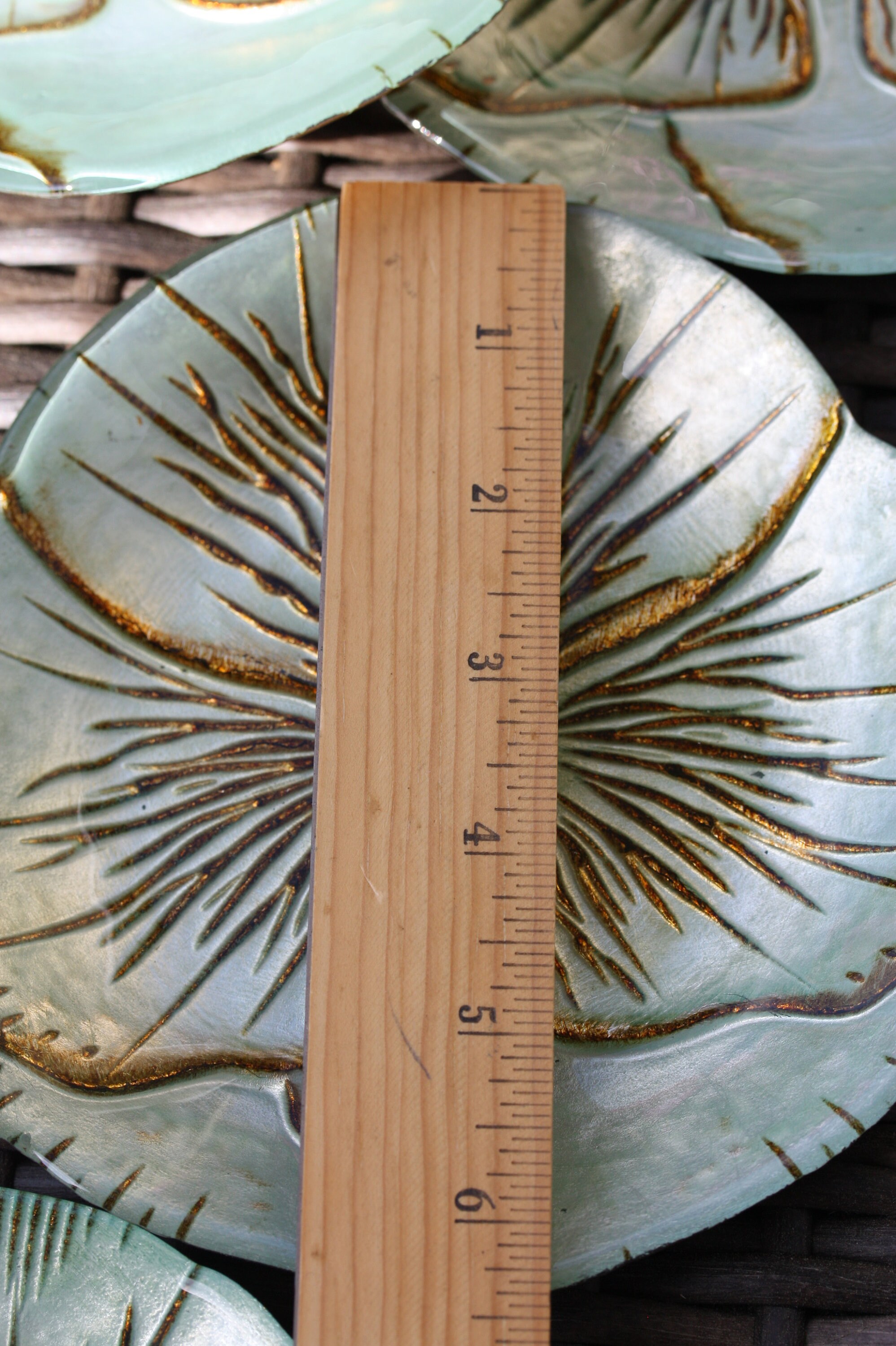 Stunning glass dishes floral shaped beautiful color with | Etsy