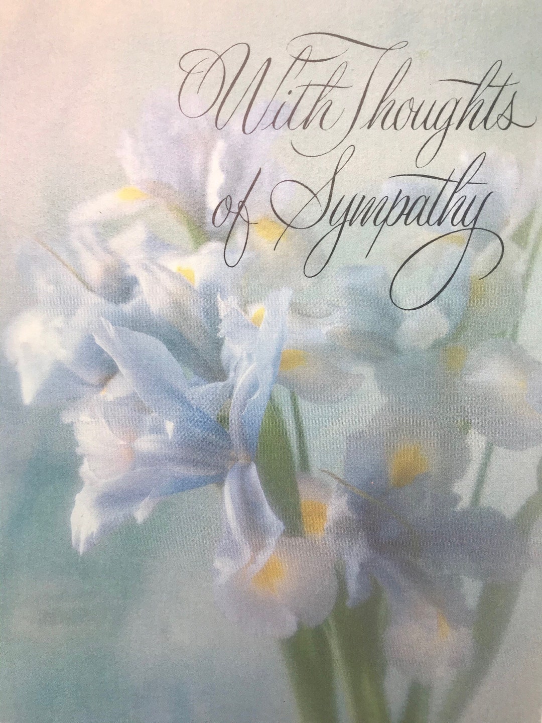 Vintage Sympathy Card With Flowers - Etsy