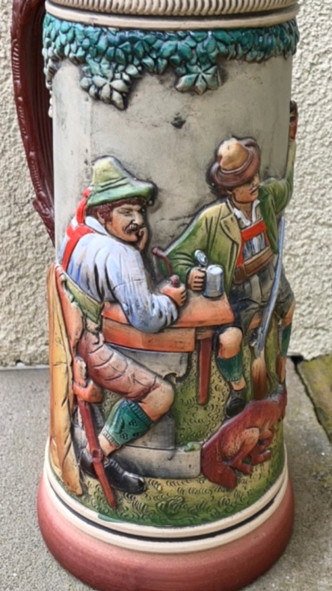 Superb 14 1/2 Inch Tall Vintage Hand Painted Original German Thewalt ...