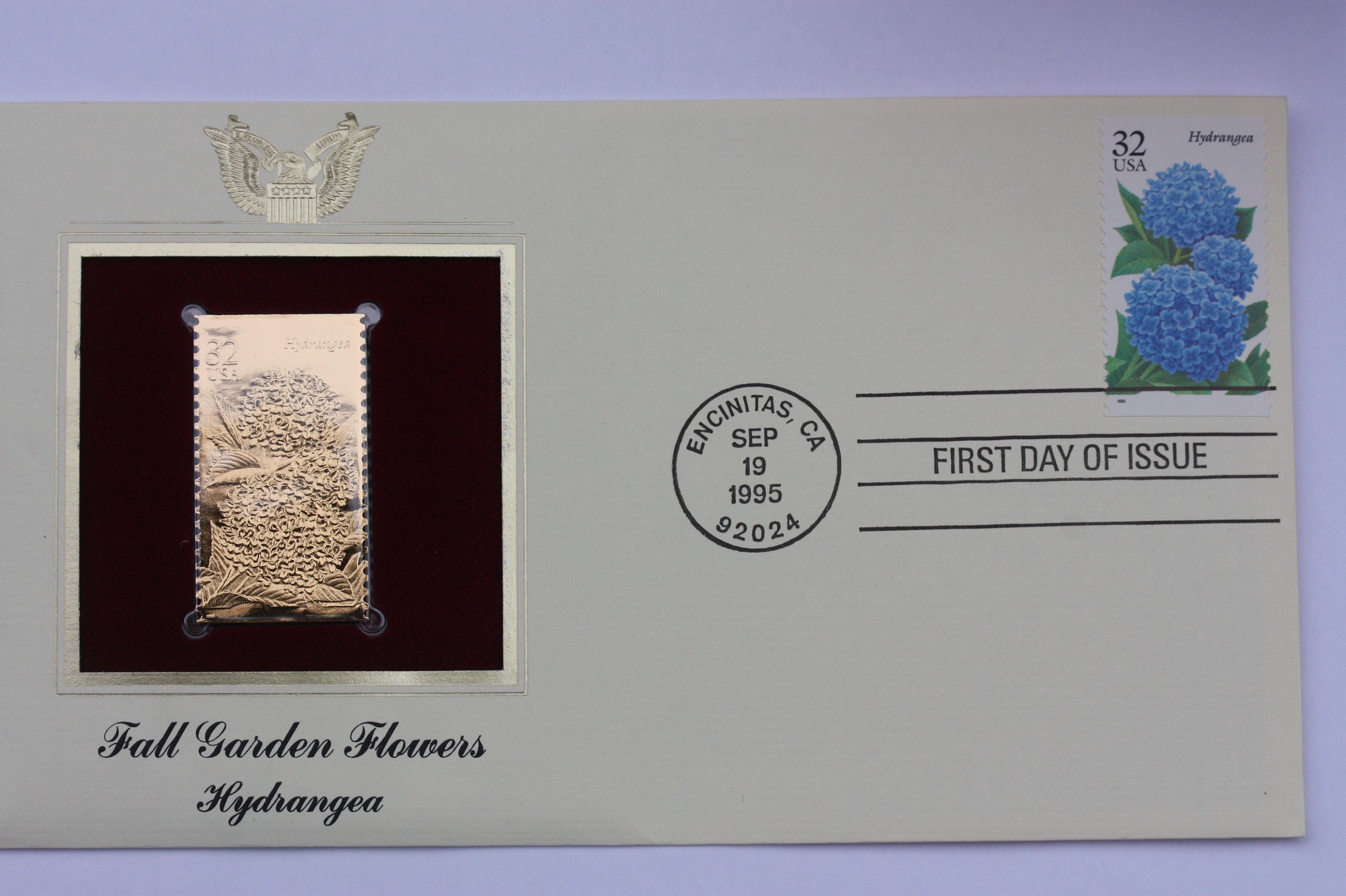 First Day of Issue 22k Gold Replica Stamp Fall Garden | Etsy