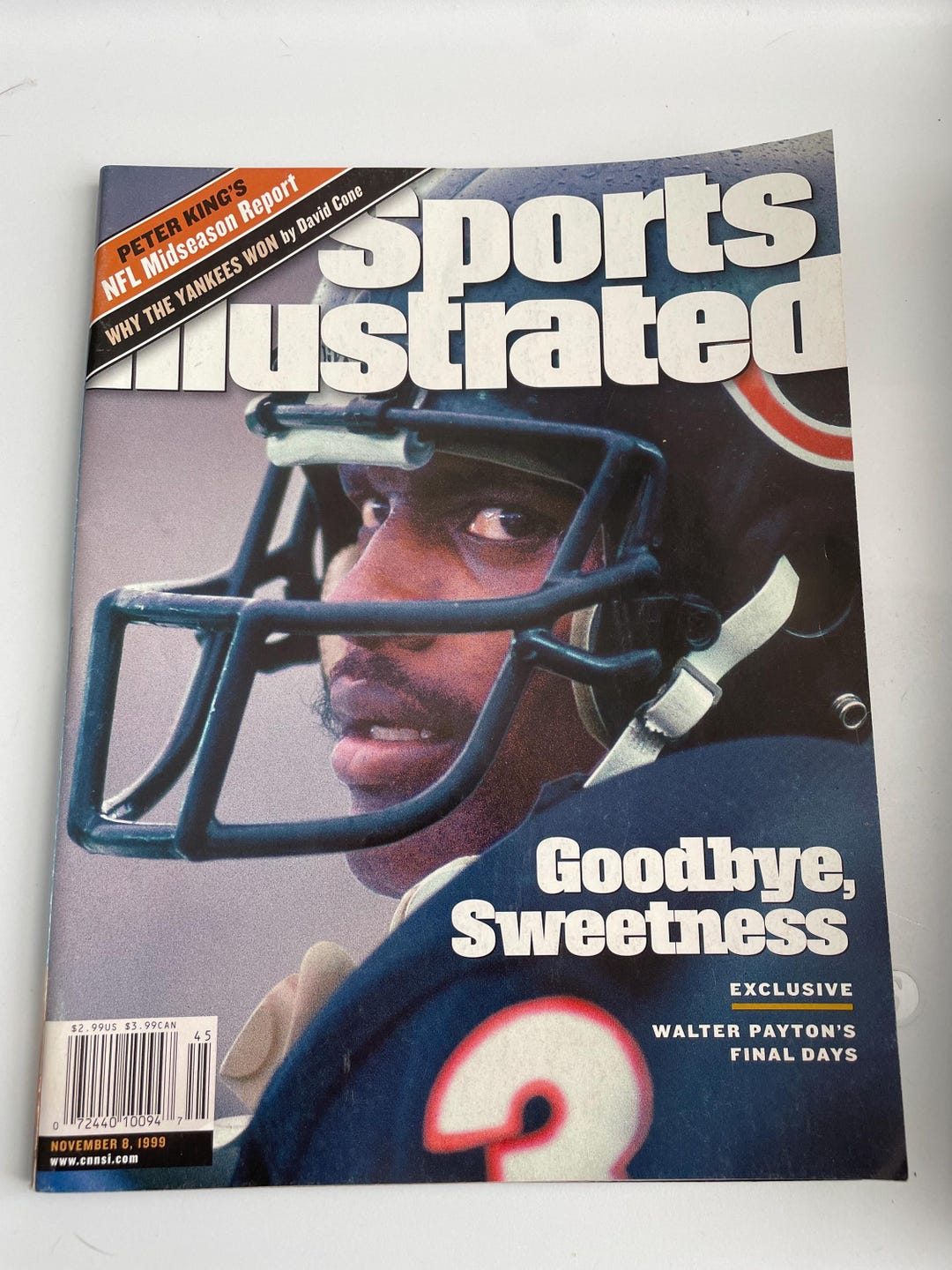 Sports Illustrated Magazine - Goodbye Sweetness WALTER PAYTON November ...