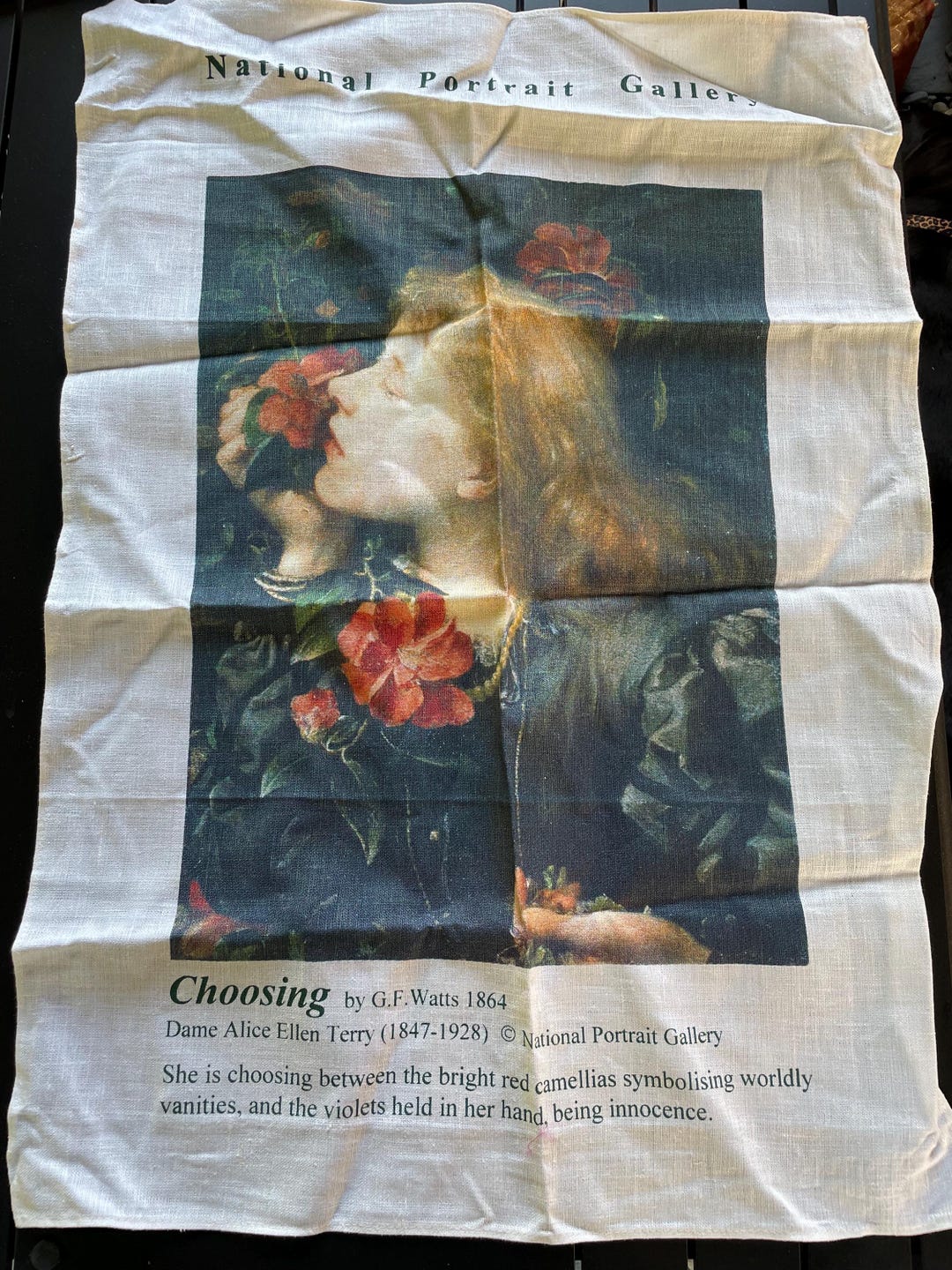RARE National Portrait Gallery Linen Tea Towel Featuring "choosing" by ...