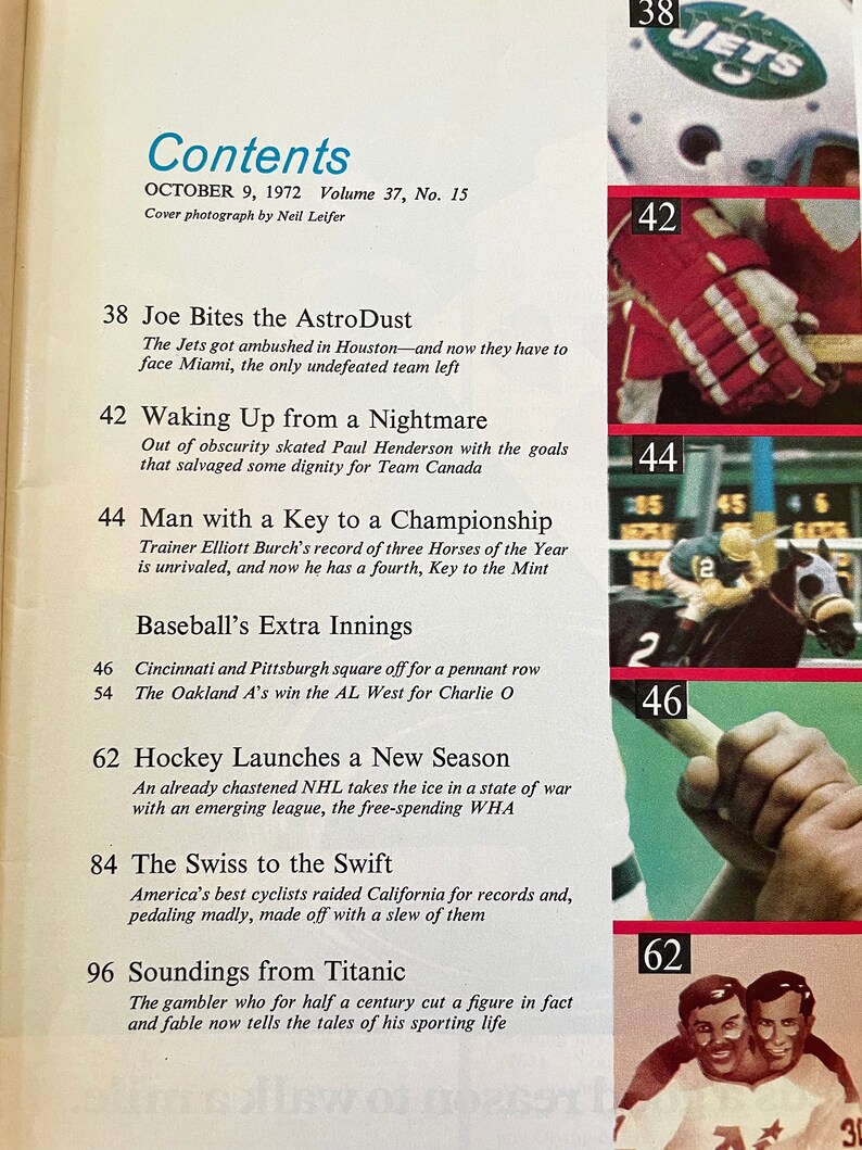 Sports Illustrated Magazine Complete Issue - October 9, 1972 - Joe ...