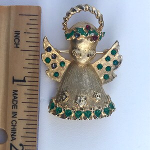 Vintage Angel Pin - Goldtone With Rhinestones - Just a Bit of a Fixer ...