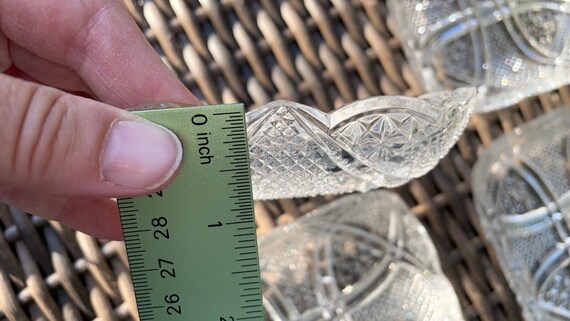 Stunning vintage deep etched crystal glass catch all … - Gem