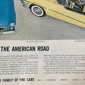Ford Family of Cars Original Vintage Ad (not a Reprint) From a 1950's ...