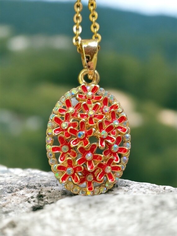 Vintage rhinestones small oval - Gem