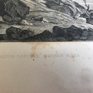 Very Rare - Etching Print From the 1800's - Esopus Landing Hudson River ...