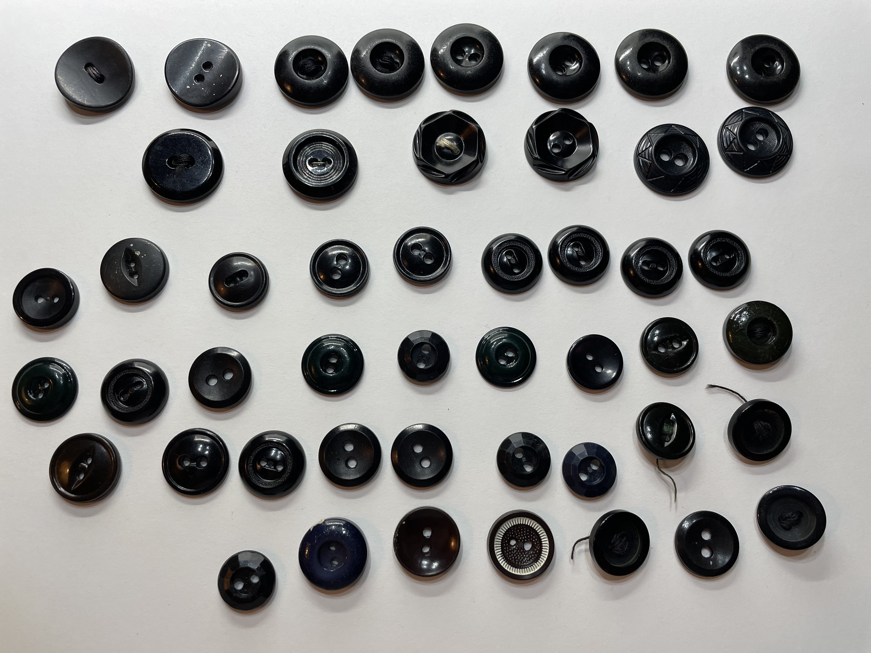 Lot of Black and Dark Shaded Vintage Buttons - Etsy