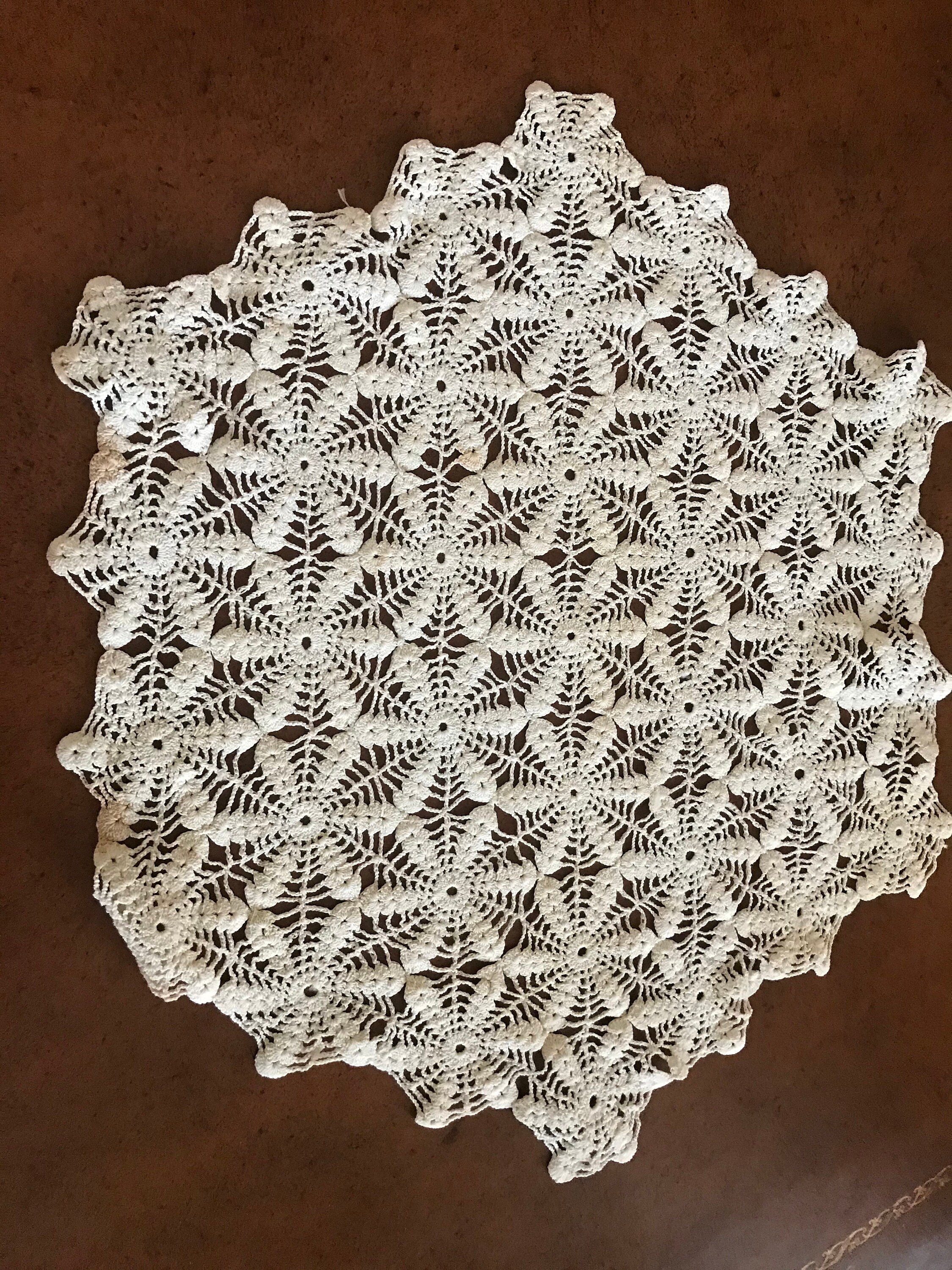 Stunning vintage doily unique shape | Etsy