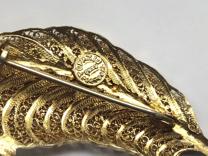 Stunning Vintage Signed Topazio Portugal Sterling Silver 925 Filigree ...