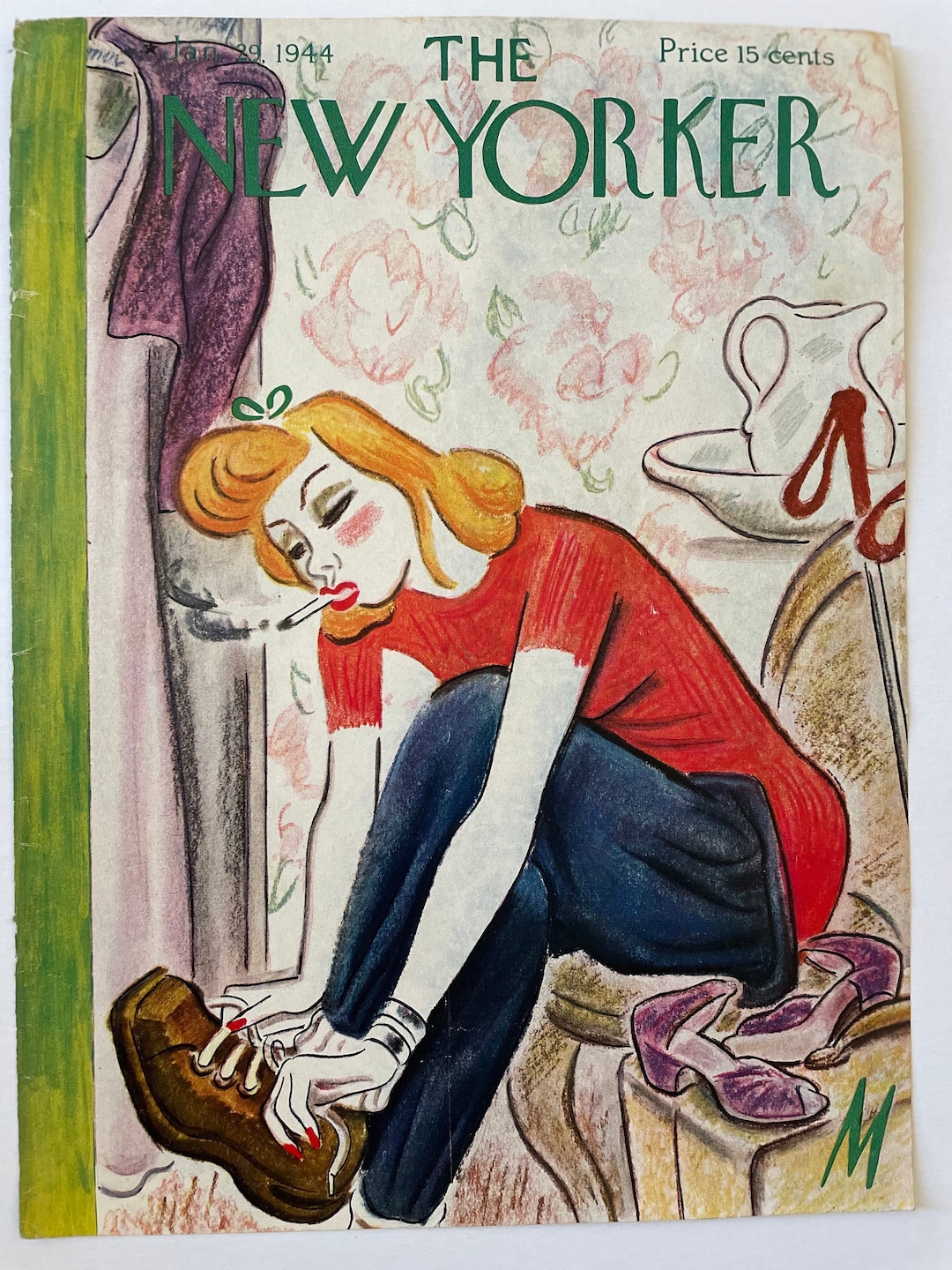Very Rare, Very Old NEW YORKER Magazine Original Cover - January 29, 1944 - Etsy