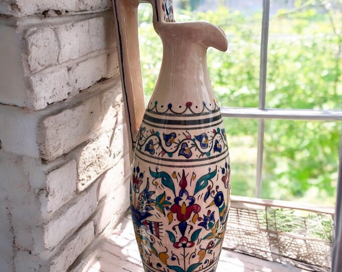Vintage Tunisian Vase - Signed Laouini Nabeul Tunisie, Handpainted ...