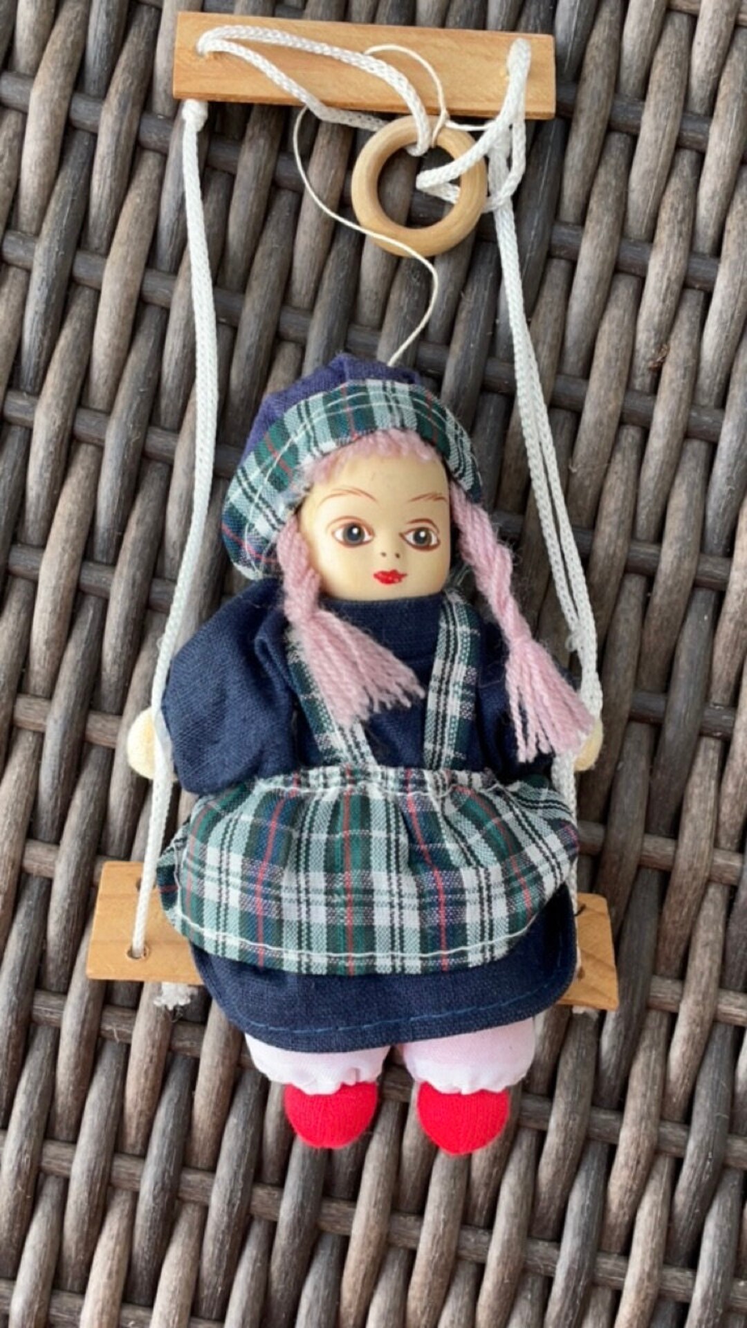 Little Porcelain Girl Doll on Swing Dangling Figurine by Lidco - Etsy