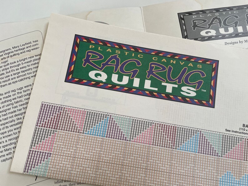 Plastic Canvas Rag Rug Quilt Patterns, Annie's Attic 87077 - Etsy