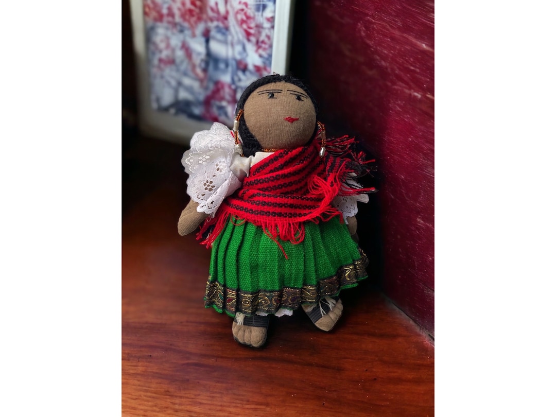 Stunning Vintage Mexican? Girl Doll With Braids, Sandals and ...