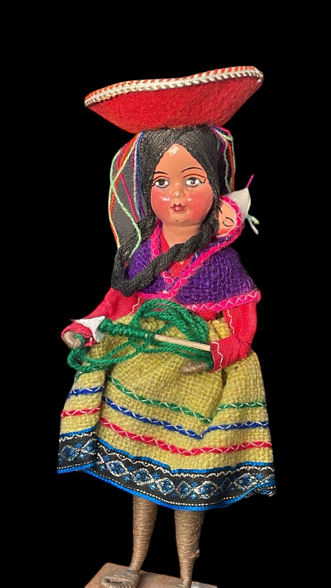 Vintage Collectible Handmade Peruvian Folk Art Doll - Woman and Baby - Etsy