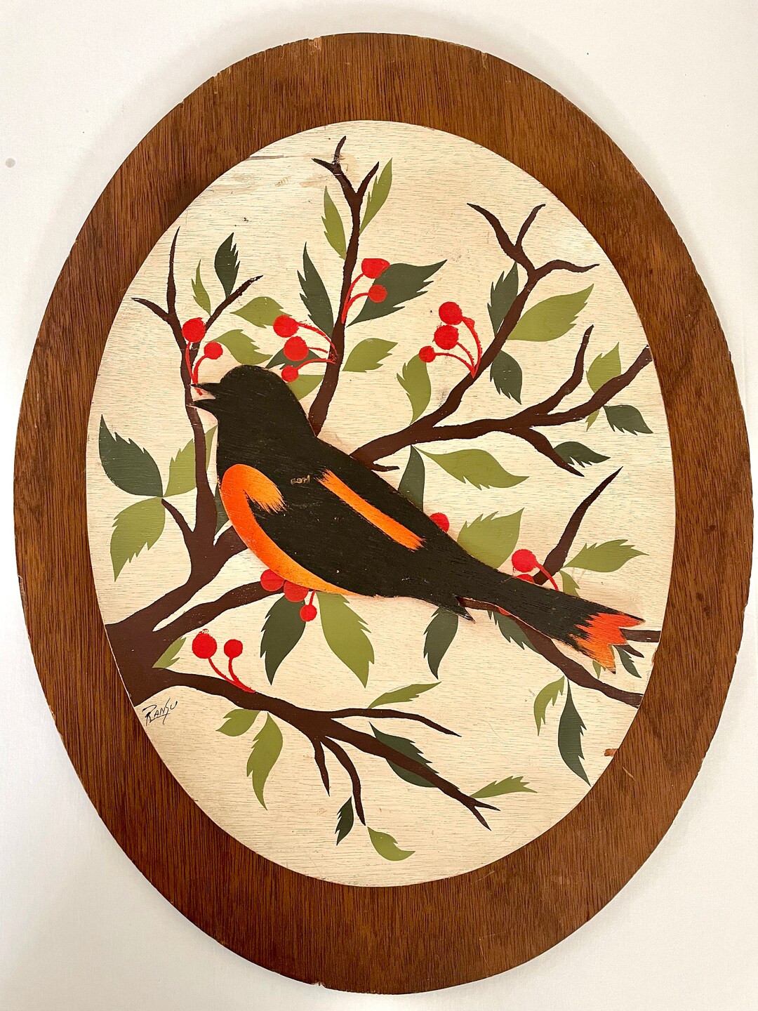 Mid Century Modern MCM House of Ran Su Signed RARE Painted Wood 3D Wall ...