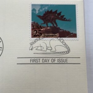 1989 Prehistoric Animals - Stegosaurus Dinosaur 25-cent Stamp Mint ...