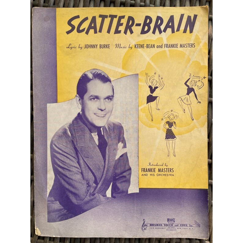 Scatter-brain Vintage / Antique Sheet Music 1939 Frankie - Etsy